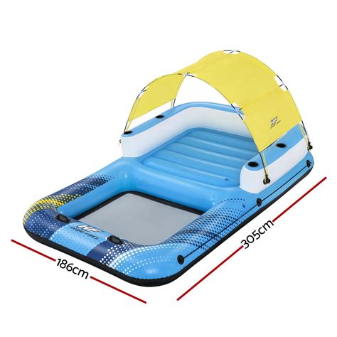 Bestway Inflatable Floating Island Float Lounger Sunshade Pool Bed 3 0 The Best Backyard