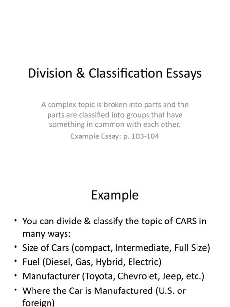 Division Classification Essays Pdf Essays Mexican Cuisine