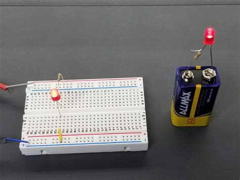 Led Circuit On Breadboard