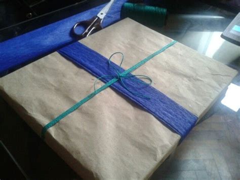Envoltorio Para Regalo Reciclando Papel Madera Papel Crepe