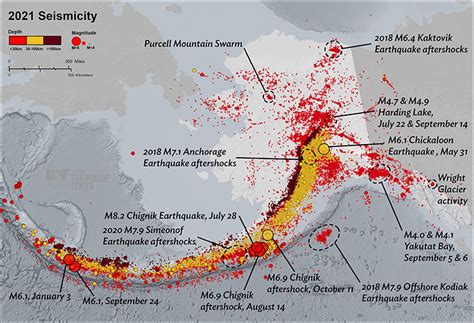 2021 Seismicity Year In Review Alaska Earthquake Center