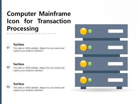 Computer Mainframe Icon For Transaction Processing Presentation