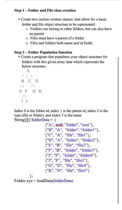 Step 1 Folder And File Class Creation Create Two