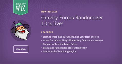 Gravity Forms Randomizer 10 Is Live Gravity Wiz