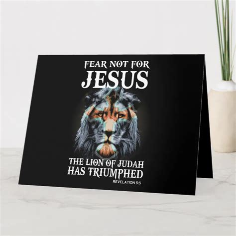 Fear Not For Jesus The Lion Judah Has Triumphed Cr Card Zazzle