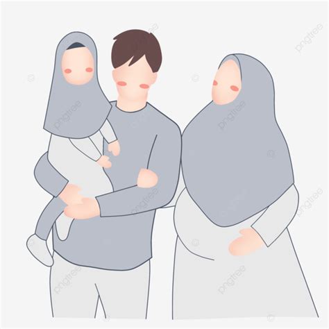 임신 한 행복한 이슬람 가족 어머니의 그림 행복한 가족 무슬림 가족 임신 한 어머니 Png 일러스트 및 Psd 이미지 무료 다운로드 Pngtree