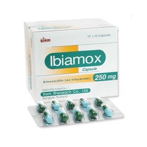 Ibiamox Capsule 250mg Siam Box 100s Buymed Thailand ซื้อยาที่บาย