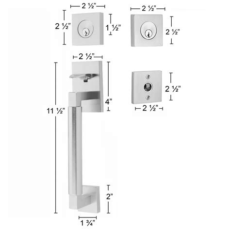 Hercules Handlesets Collection Double Cylinder Hercules Smooth Sectional Handleset With Right