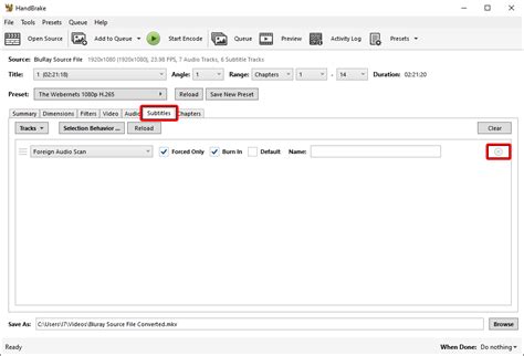 Convert BLURAY To H HEVC With Handbrake Optimal Settings