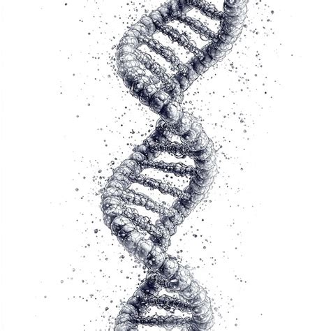 Human DNA String Double Helix Glowing Intricate Biological Genetic Detailed Illustration Thi