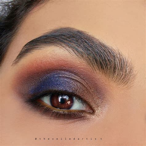 Navy Blue And Bronze Smokey Eye Tutorial Perfect Party Makeup Look