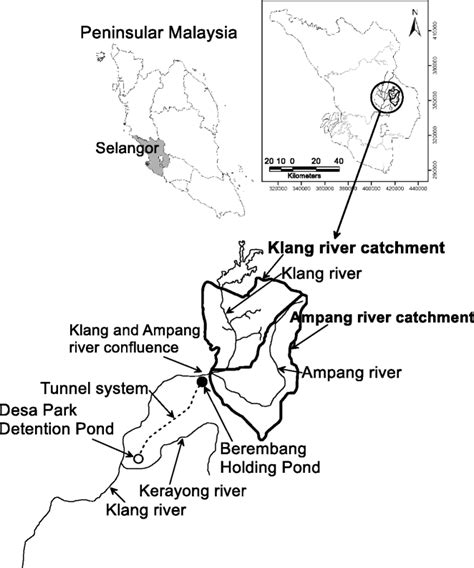 Sub Catchments Of The Klang And Ampang Rivers Download Scientific Diagram