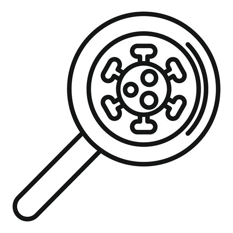 Magnifying Glass Analyzing Virus Icon 46039433 Vector Art At Vecteezy