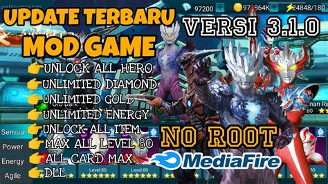 GAMEMOD Mod Ultraman Legend Of Heroes Versi Terbaru Mod Script Super Sultan Aman Dari