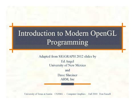 Pdf Introduction To Modern Opengl Programmingfussellcoursescs384g
