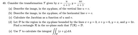 Solved Consider The Transformation T Given By Chegg