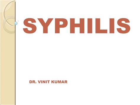 Std Syphilis 1 Pptx Infectious Diseases Diseases And Conditions