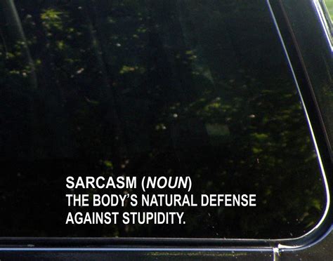 Sarcasm Is The Bodys Natural Defense Against Stupidity