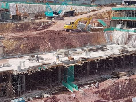 Building Substructure And Super Structure Under Construction Using The Open Cut Method