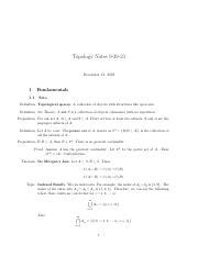 Topology Notes Pdf Topology Notes December Fundamentals Sets