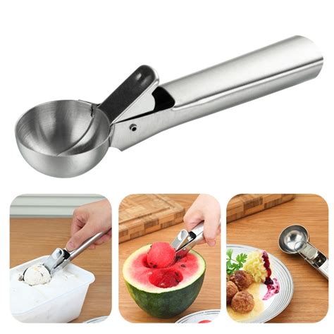 4 Pcs 스테인레스 스틸 아이스크림 스푼 디저트 숟가락 아이스크림 Scooper