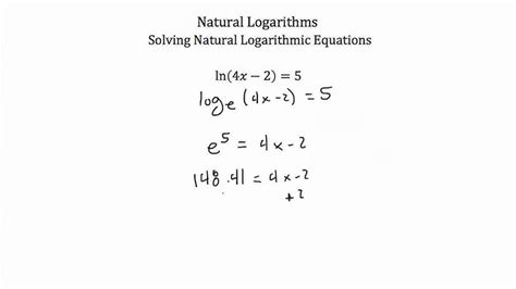 Natural Log Example