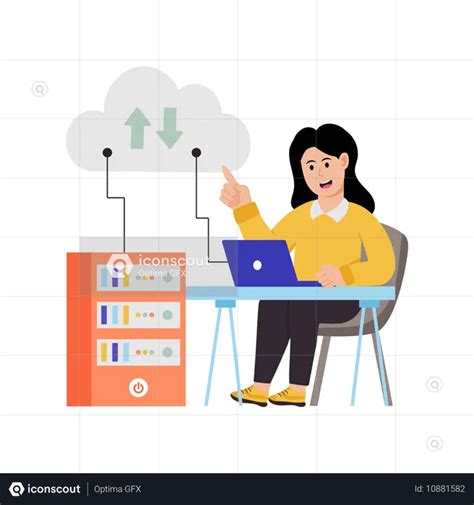Woman Using Edge Computing Illustration Free Download Seo And Web Illustrations Iconscout