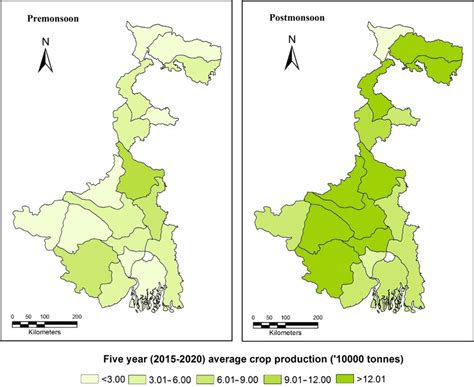 4 Spatial Variation Of Average Crop Production For Premonsoon And Download Scientific Diagram