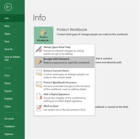 How To Encrypt Or Protect An Excel File Oit