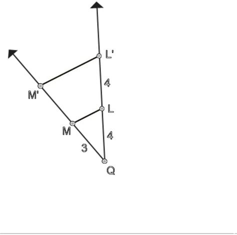 Line Segment Lm Is Dilated To Create Lm Using Point Q As The Center