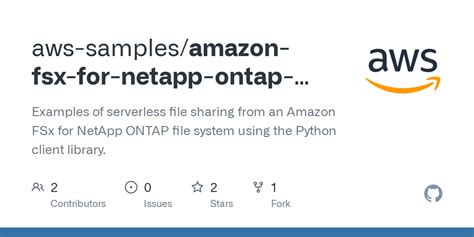 Github Aws Samplesamazon Fsx For Netapp Ontap Python Client Examples Examples Of Serverless