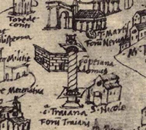 Alessandro Strozzi Pianta Di Roma 1474 Particolare Della Colonna