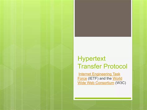 Hypertext Transfer Protocol Pptx Internet Computing