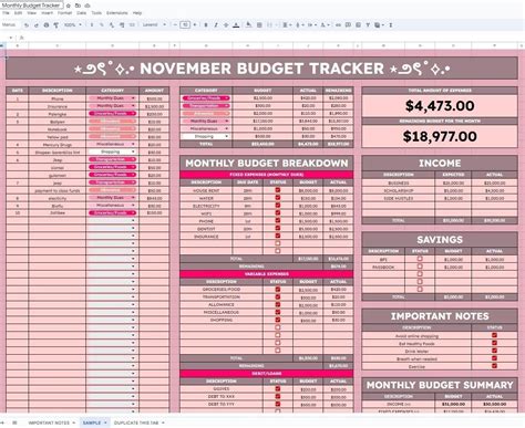 Monthly Spending Tracker Gestão De Projetos E Book Gesto