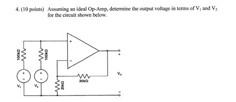 Solved Assuming An Ideal Op Determine The Output Chegg Com