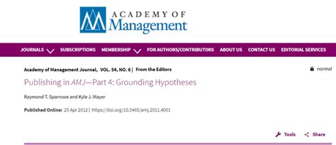 如何构建有效的假设？publishing In Amj—part 4 Grounding Hypotheses 知乎