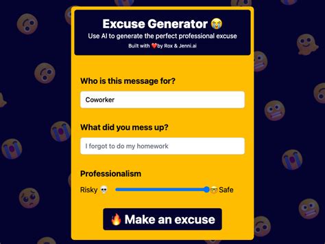 Excuse Generator The Best Ai Tool Ever