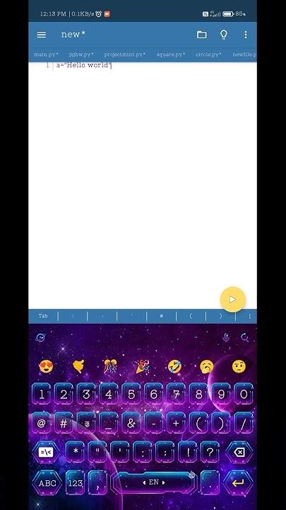 Hello World In Python Apk Name Pydroid 3 Youtube