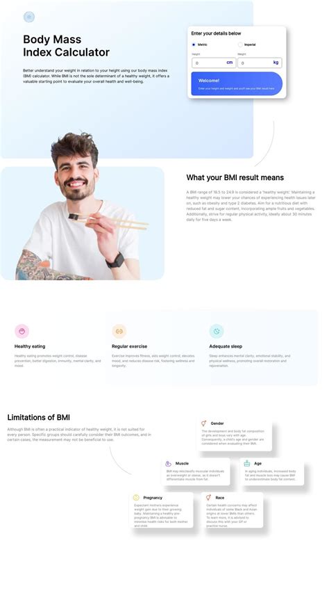 Frontend Mentor Responsive Website Featuring Bmi Calculator Using