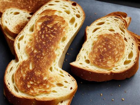 Premium Ai Image Toasted Bread Showcasing Its Crispy And Crunchy Surface Ai Generated