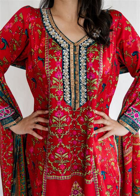 Faiza Samee Block Print Peacock Pyaari