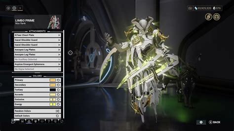 Warframe Limbo Prime 3rd Skin Fashionframe With Details Youtube
