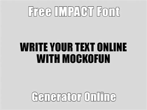 [free] Impact Font Generator Mockofun