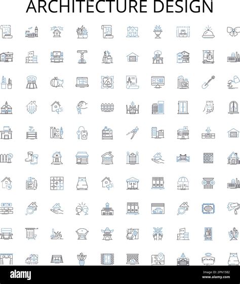 Architecture Design Outline Icons Collection Design Architecture Structure Building
