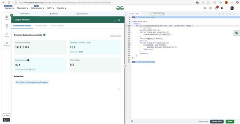 Gfg160daysofcode Greedyalgorithm Activityselection Optimization Amit Mondal