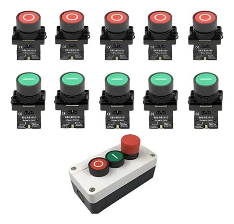 Boton Pulsador Con Enclavamiento 22 Mm 10pc Con Emergencia Meses Sin
