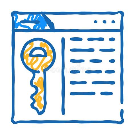 Key Seo Optimization Icon Doodle Illustration Stock Illustration