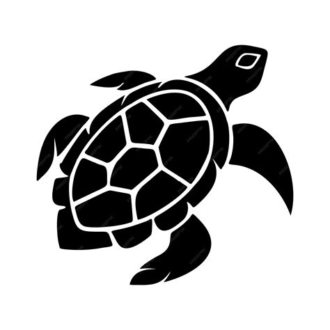 Premium Vector A Black And White Logo Of A Turtle That Is Designed To