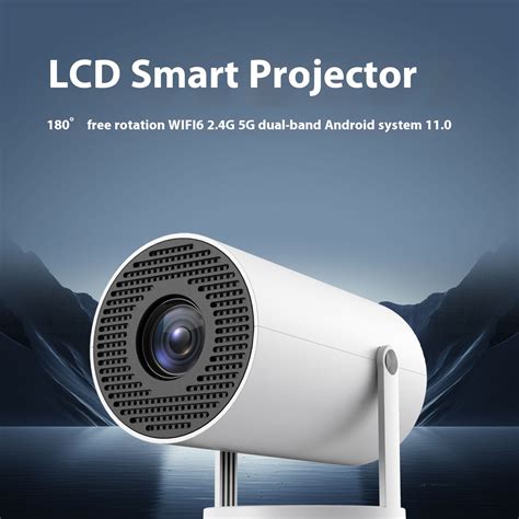 Portable Projector Small Straight Projector For Home Use 180 Degrees Projection Angle Automatic