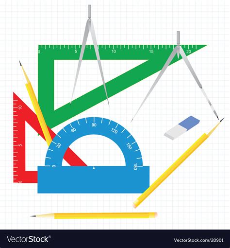 Geometry Tools Royalty Free Vector Image VectorStock